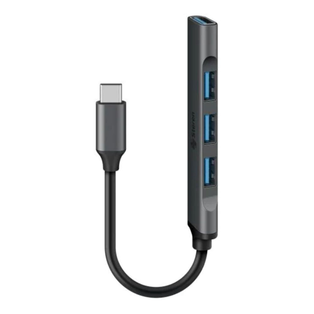 Adaptador HUB Steren USB-5262 P86396 | 4 Puertos Color Negro
