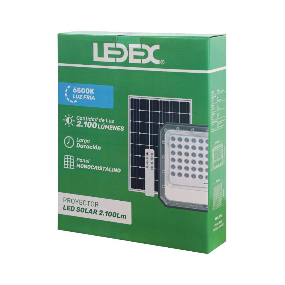 Proyector Led Ledex Con Control + Panel Solar P8750 | 6500K 150 Watts ...