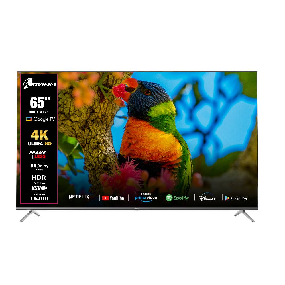 Televisor Riviera Google TV LED 65" 4K UHD RLED-GLT65TPX9 | Color Negro